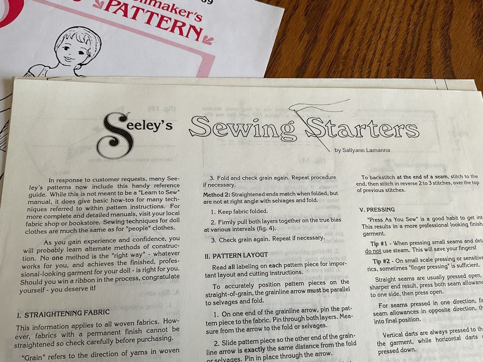 Body Pattern For Hanna Seeley's Dollmaker's Pattern BP69 18.5” Doll | eBay