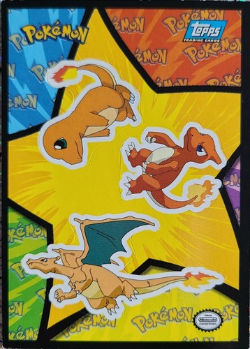 RARE 1995 Topps Pokemon CHARIZARD Sticker, NM, First Ed. Evolutions | eBay