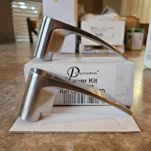 Design Hardware Passage Lever Handle Kit Half Curved US26D Satin Chrome ...