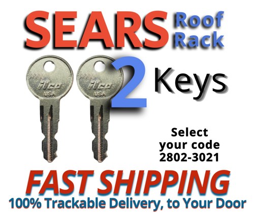Sears X-Cargo Keys Roof Rack Luggage Carrier Key cut to your code 2802 ...