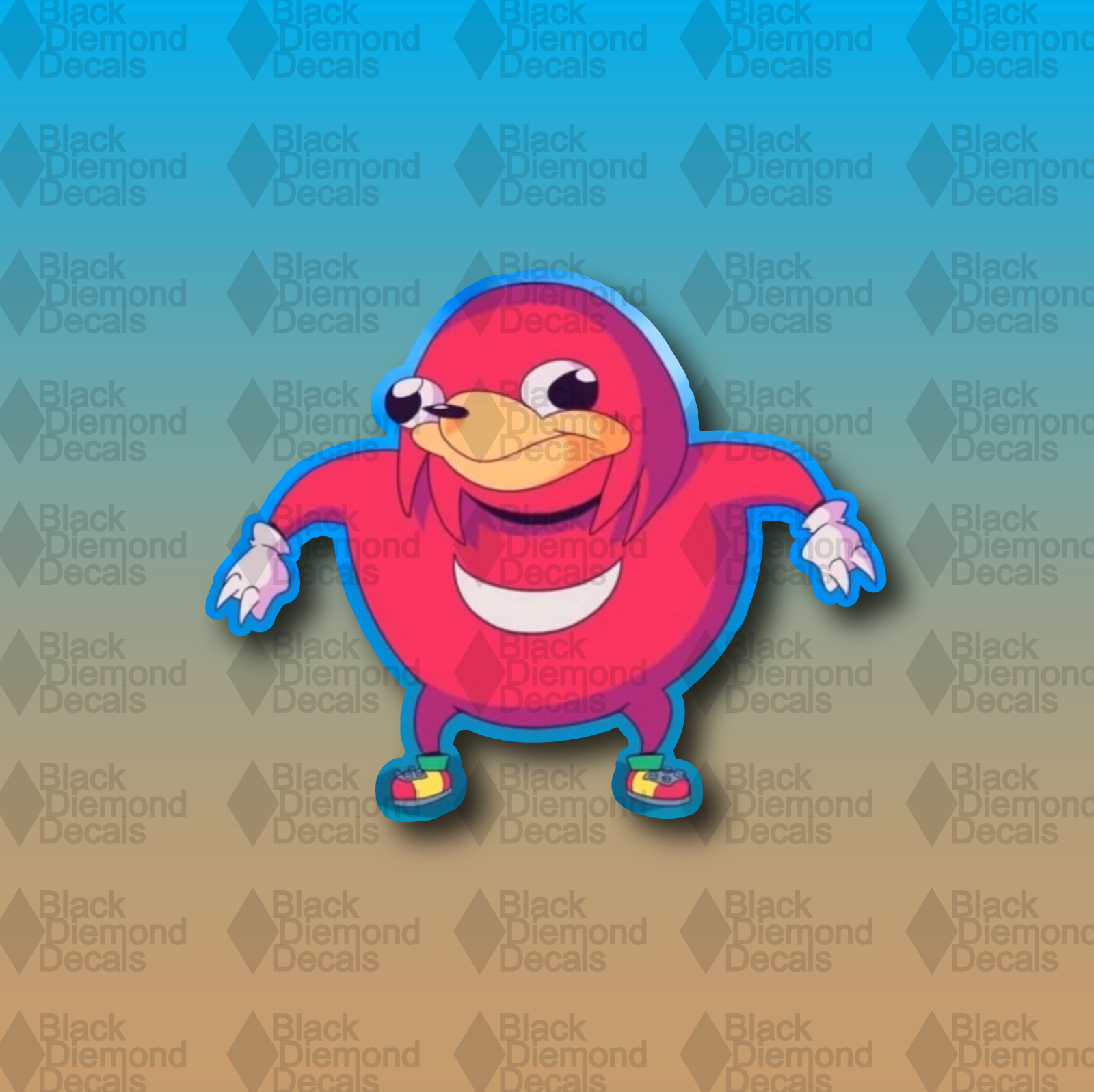 Knuckles the Meme Funny Cartoon Pepe iFunny Hedgehog 4" Vinyl Decal ...