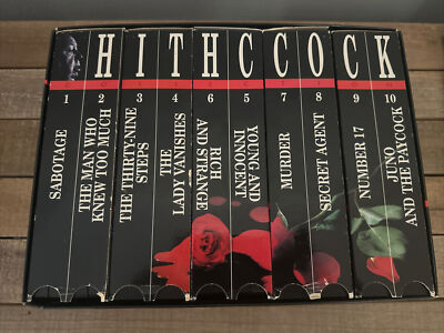 Alfred Hitchcock VHS 10 Volume Collection 1993 Madacy Music Group ...