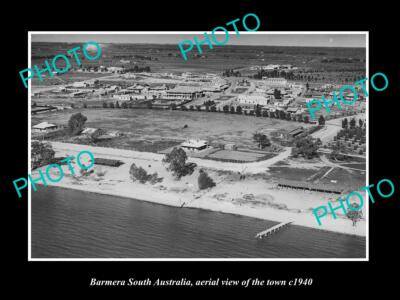 OLD 8x6 HISTORIC PHOTO BARMERA SOUTH AUSTRALIA AERIAL VIEW OF TOWN ...