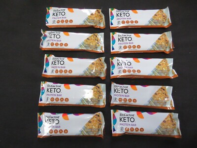 (10) FitFactor Keto Protein Bars Chocolate Chip 1.76 Oz Each Fit Factor ...
