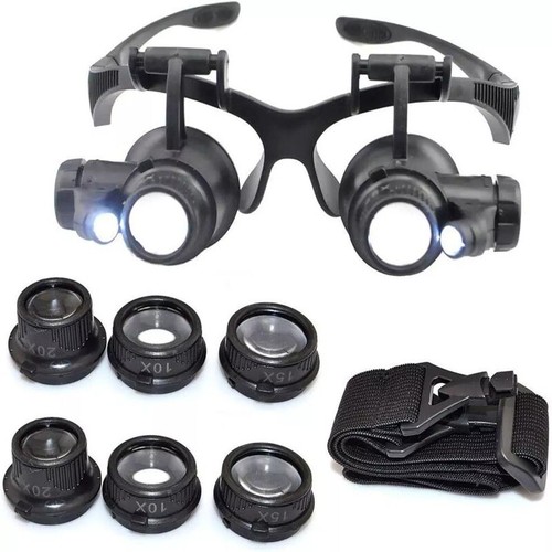 25X Magnifier Magnifying Eye Glass Loupe Jeweler Watch Repair Kit With ...