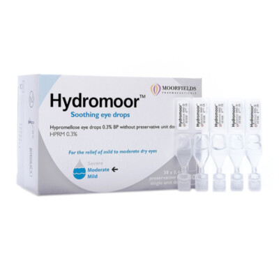 Hydromoor Soothing Dry Eye Drops 0.3% Hypromellose 30 x 0.4ml | eBay