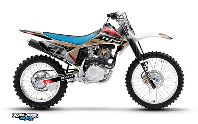 Graphics Kit for HONDA CRF150F CRF230F (2003-2007) Semperfi - RED | eBay