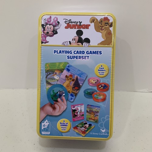 Disney Junior Playing Card Games Superset 3 Decks 4 Card Holders - NEW ...