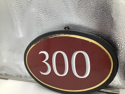 Wood House Number 300 House Number Sign Oval 11” X 7” | eBay