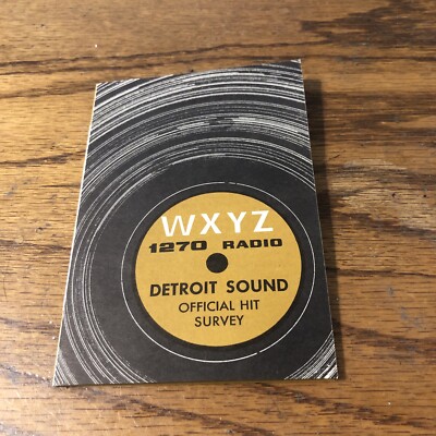 WXYZ 1270 Radio Detroit Sound Survey Original Play List **October 20 ...