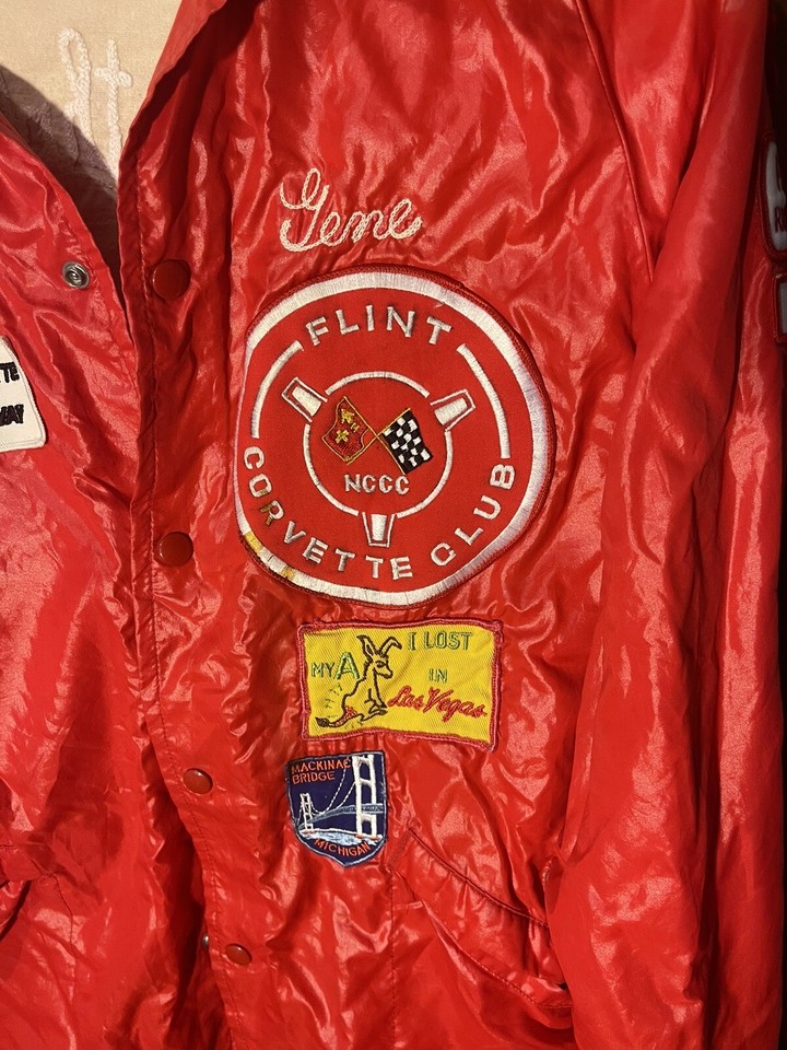 Corvette Vintage Chevy Racing Jacket Patches 60s 70s King Louie Flint ...