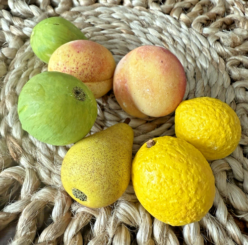 Lot of 7 Vintage Mini Alabaster Hand-Carved Stone Fruit – 2" Size – EUC ...