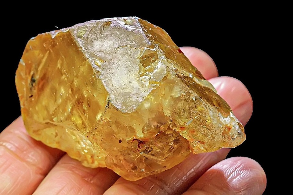371Ct Golden Yellow Aquamarine Heliodor Crystal Facet Rough Specimen ...