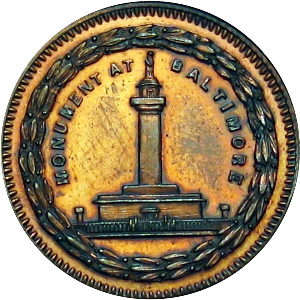 1855 Baltimore Maryland George Washington 21mm Token Medal | eBay