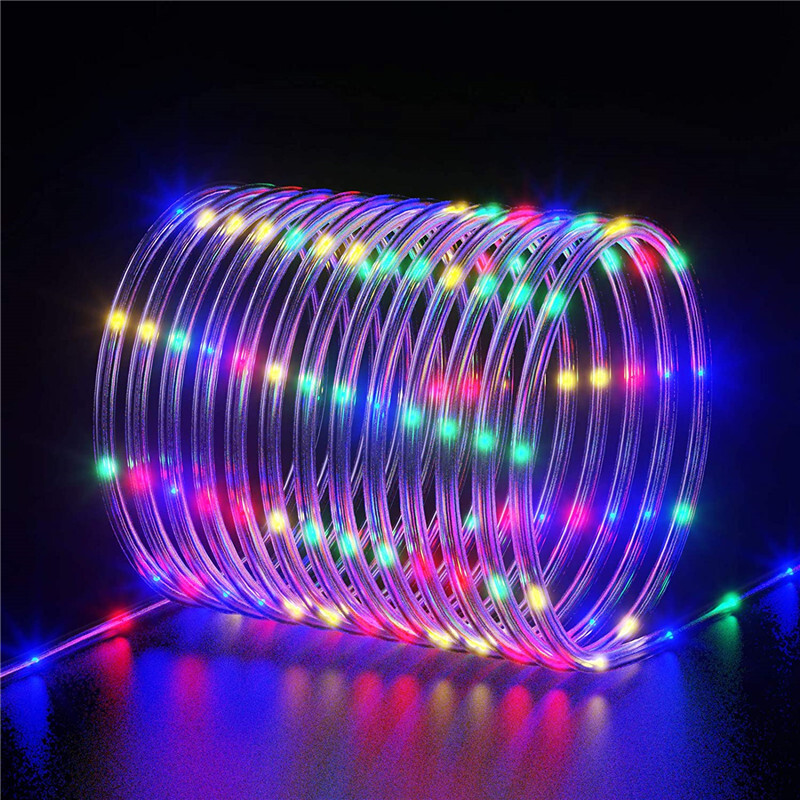 100 LED 39FT Waterproof Solar Rope Tube Lights String Light Outdoor ...