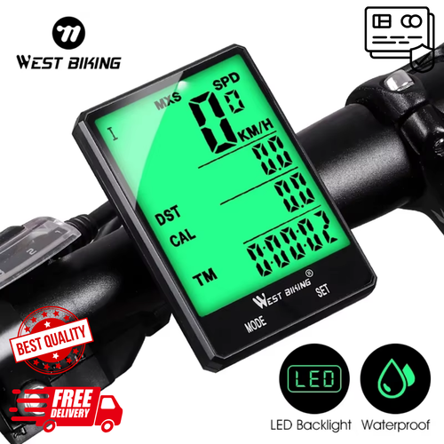 Speedometer Computer Bike Bicycle Odometer Waterproof LCD Digital ...