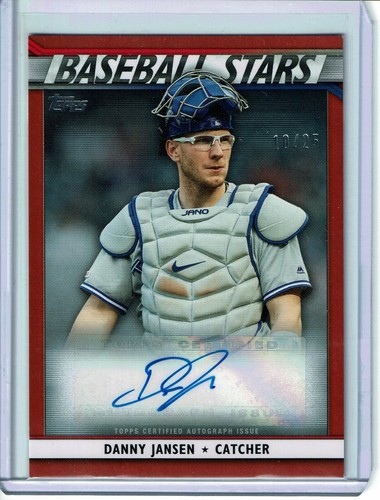 2020 Topps Update Danny Jansen Red Baseball Stars Autographed Card BSA ...