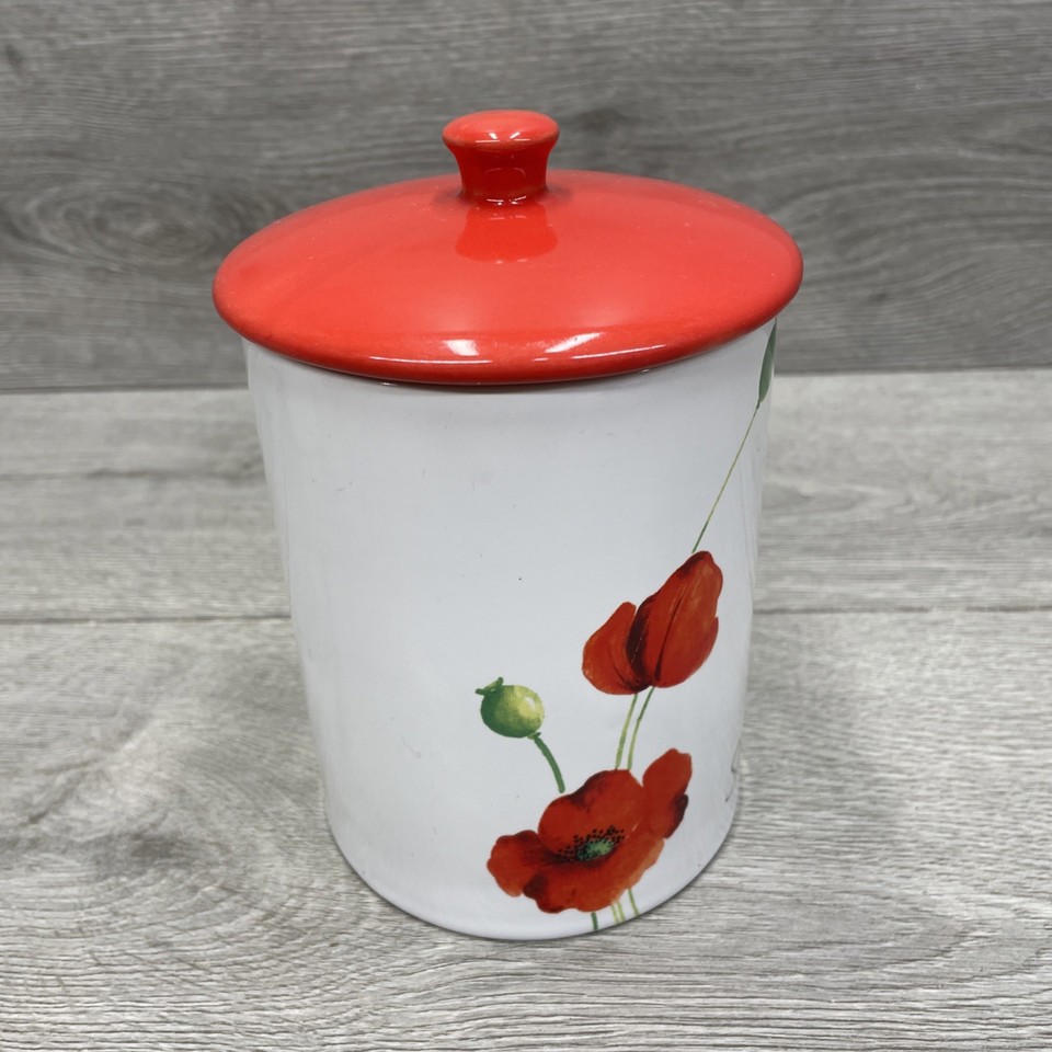 Vintage RAYWARE 3x Alpine Poppy - Tea, Coffee & Sugar Canisters ...