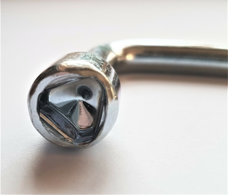 M8 TRI HEAD KEY WRENCH L SHAPE TRIANGULAR TRI-HEAD SOCKET BZP TRI HEAD ...