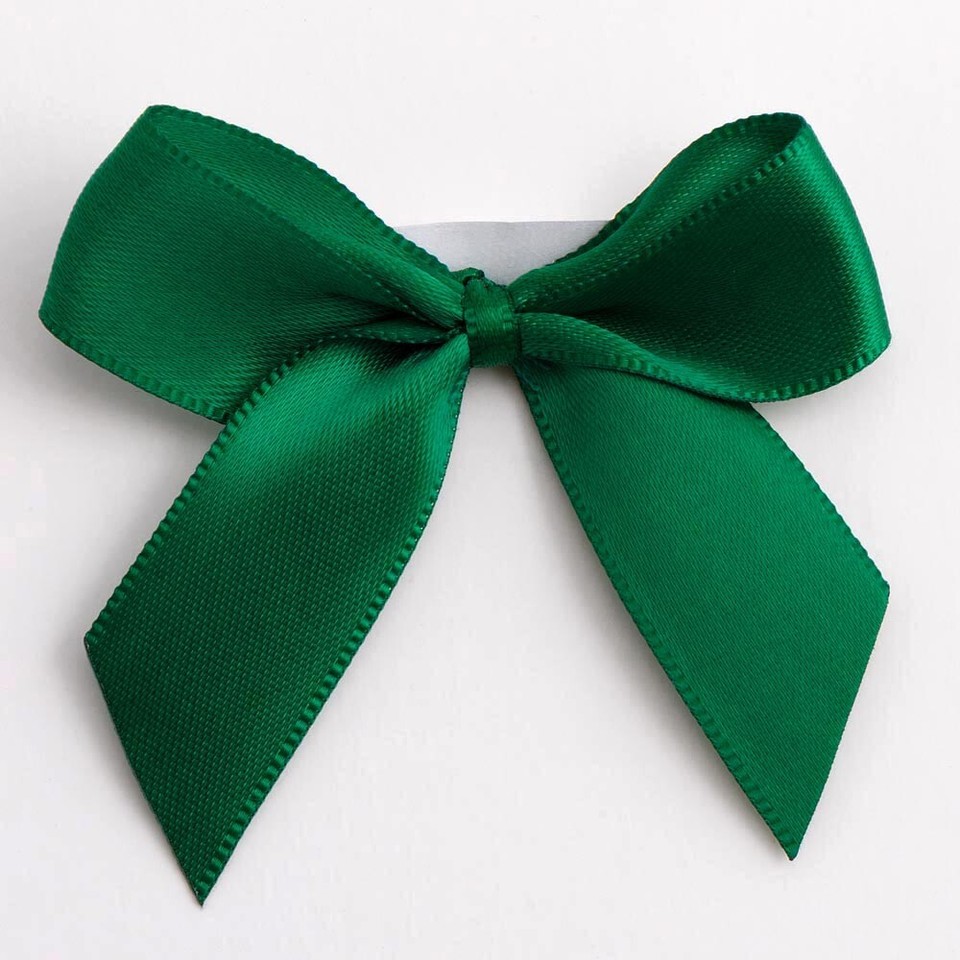 Satin Bows 5cm Self Adhesive Ribbon Pre Tied Large Bow Wide Gift Craft ...