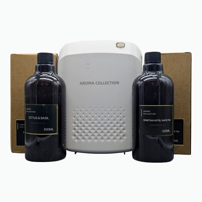 Aroma Collection diffuser machine and oils (3 scents ) Hotel collection ...