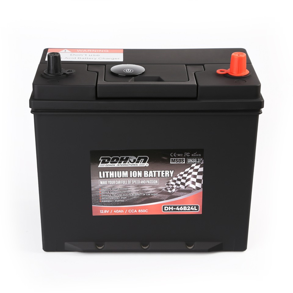 12V 46B24L 850CCA Group 51R Lithium Iron Battery LiFePO4 Automobile w ...