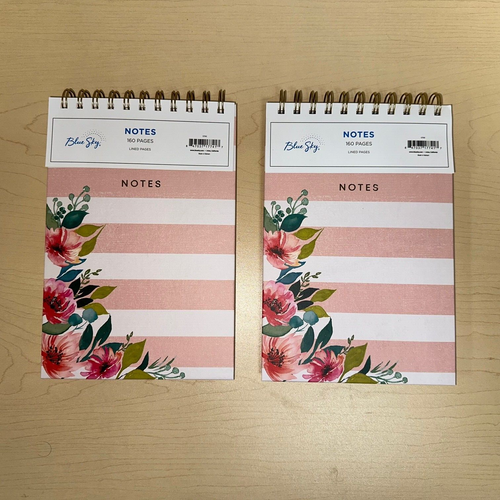 NEW 2 PACK! Decorative Hardcover Notebook, 160 Note Pad Pages, 6" x 9 ...