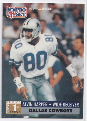 1991 Pro Set #741 Alvin Harper NFL Dallas Cowboys + (Yes 4 Free Mystery ...
