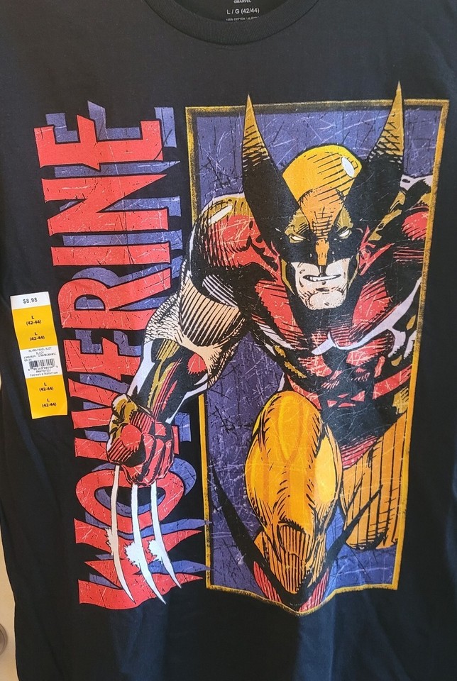 Wolverine Panel Bust Tee Shirt L Mad Engine Marvel Short Sleeve | eBay