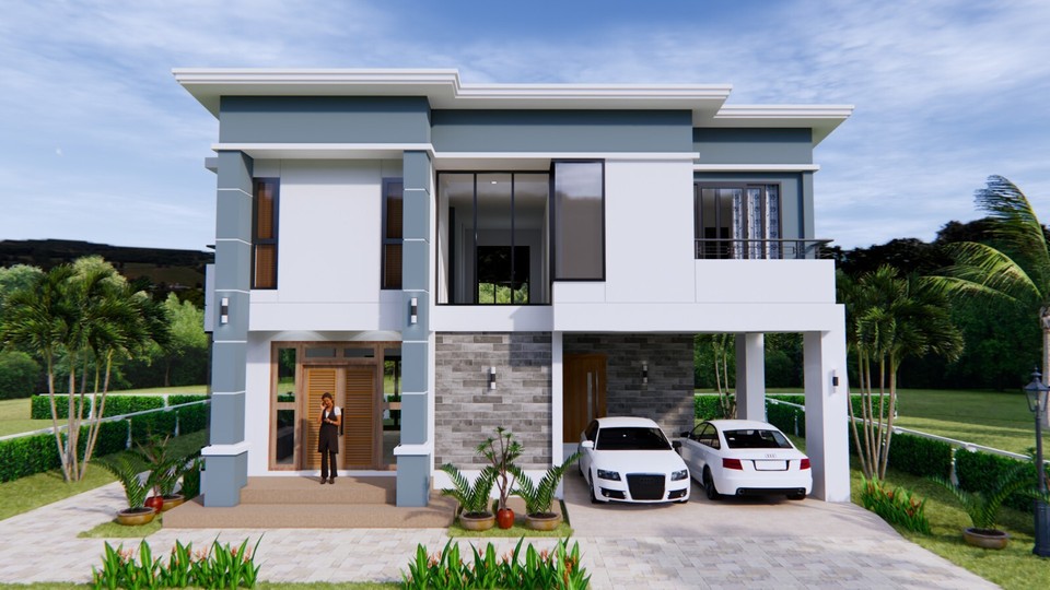 36x26 Feet House Plan 11x8 Meter 3 Beds 2 Baths Shed Roof PDF & (A4 ...