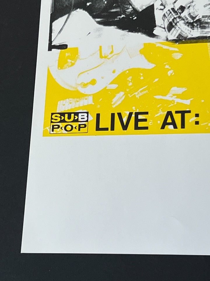 Early Original Nirvana Concert Poster from Sub Pop Records, the Real ...