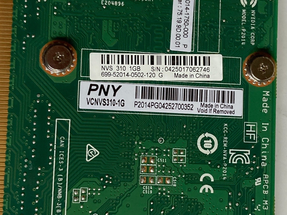 PNY NVidia NVS 310 Video Card VCNVS310-1G | eBay