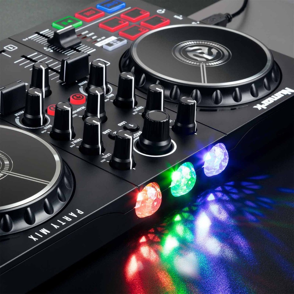 Numark Party Mix II Built-In Light Show DJ Controller with Backpack | eBay