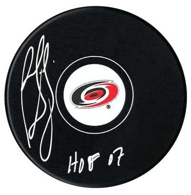 Ron Francis Autographed Carolina Hurricanes HOF Inscribed Puck (Small ...