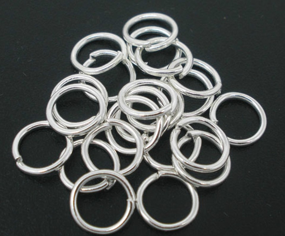 Extra Strong Jump Rings 1.5mm Thick 50 x Silver Plated 8mm,10mm,12mm ...