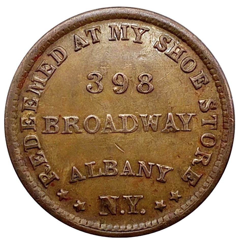 (1863) Albany NY-10F-1a (R-2) Straights Civil War Token Elephantine | eBay