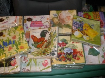 NEW 6.5"x6.5" Packages of Paper Napkins Caspari, Thr, Hallmark, Etc ...