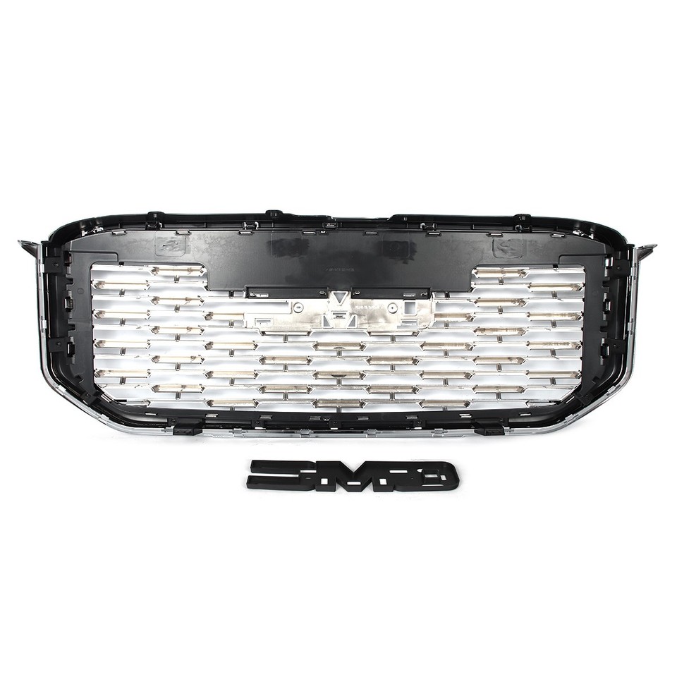 Fit For 2015-2020 GMC Yukon XL Denali Style Chrome Front Bumper Grille ...