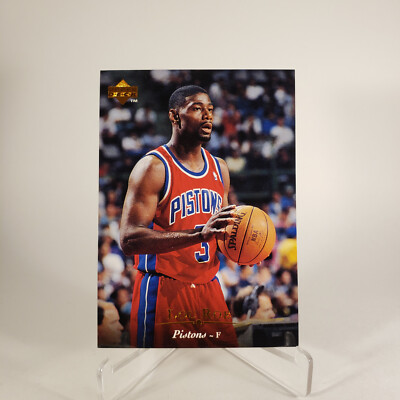 1995-96 Upper Deck Detroit Pistons Basketball Card #306 Lou Roe Rookie ...
