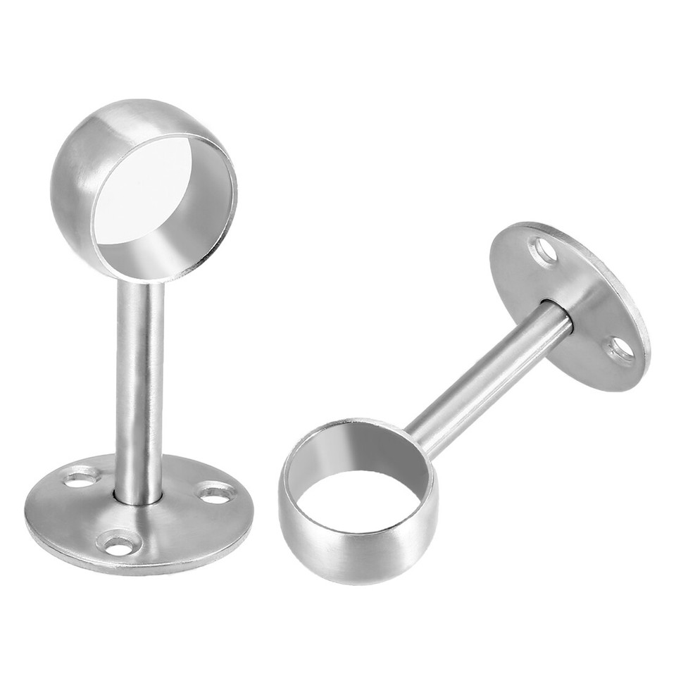 Wardrobe Pipe Bracket, 32mm Dia, 92mm Height, Wall Mounted Rail Rod ...