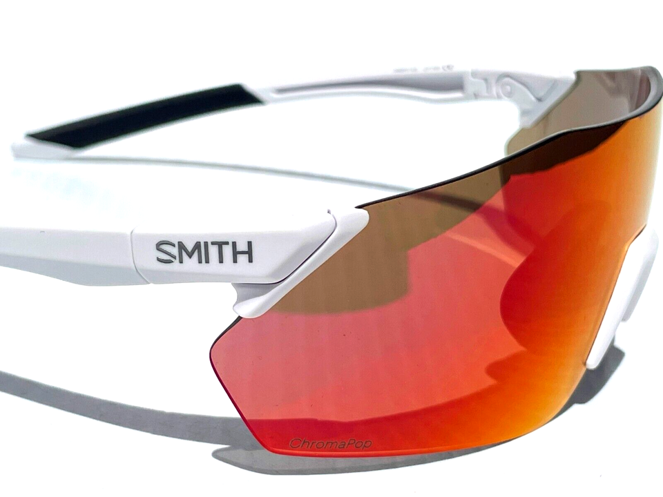 Smith Optics REVERB Matte White ChromaPop Red Mirror & Low Light 2 Lens ...