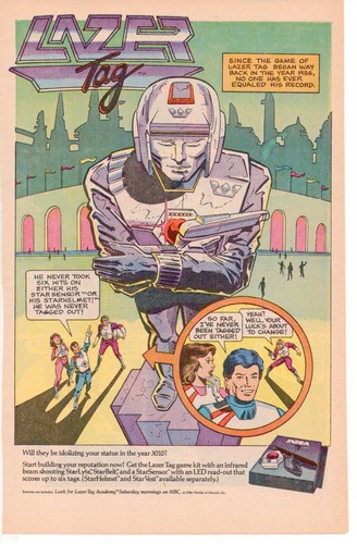 1986 Lazer Tag Toy PRINT AD WALL ART - Authentic Retro Infrared Red Toy ...