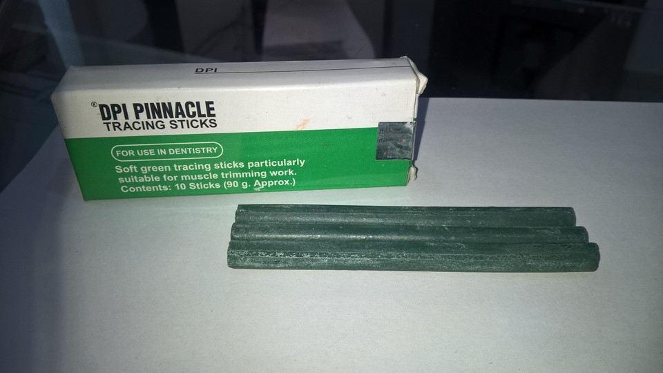 5 X Green Wax Impression Compound Sticks Box For Border Moulding(10 ...