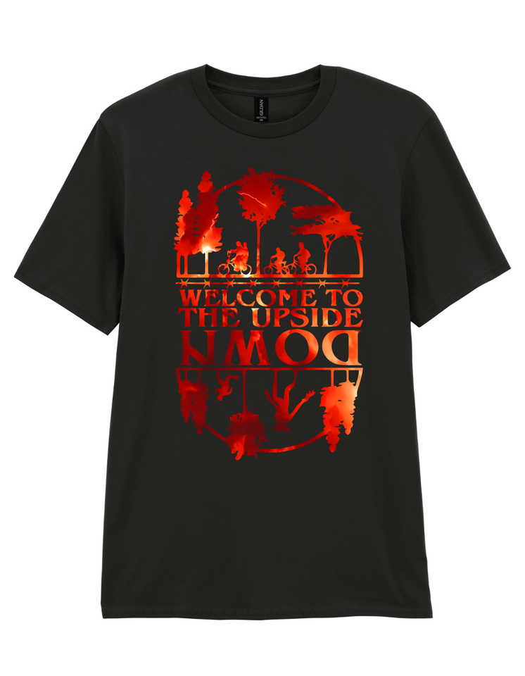 Welcome To The Upside Down T-Shirt Stranger Things Vibrant Graphic Print S-2XL | eBay UK