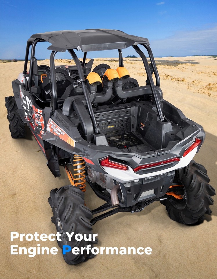 Aluminum Vented Engine Bed Cover Polaris RZR XP 1000/4 RZR XP Turbo/4 ...