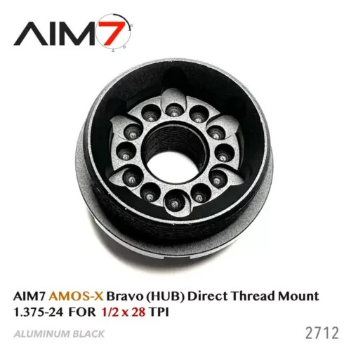 Aim7 AMOS 1.375x24 1-3/8x24 HUB, Bravo Direct Thread Adapter - 1/2x28 ...