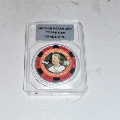 Vintage Topps NBA Poker Chip All Star Player Larry Bird MVP ...
