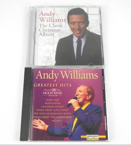 2 ANDY WILLIAMS CD - GREATEST HITS LIVE MOON RIVER THEATER + CHRISTMAS ...