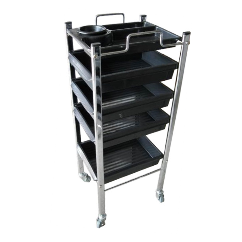 Carlos 5 Tier Hairdressing Trolley 03003 Barber Salon Storage Racks | eBay