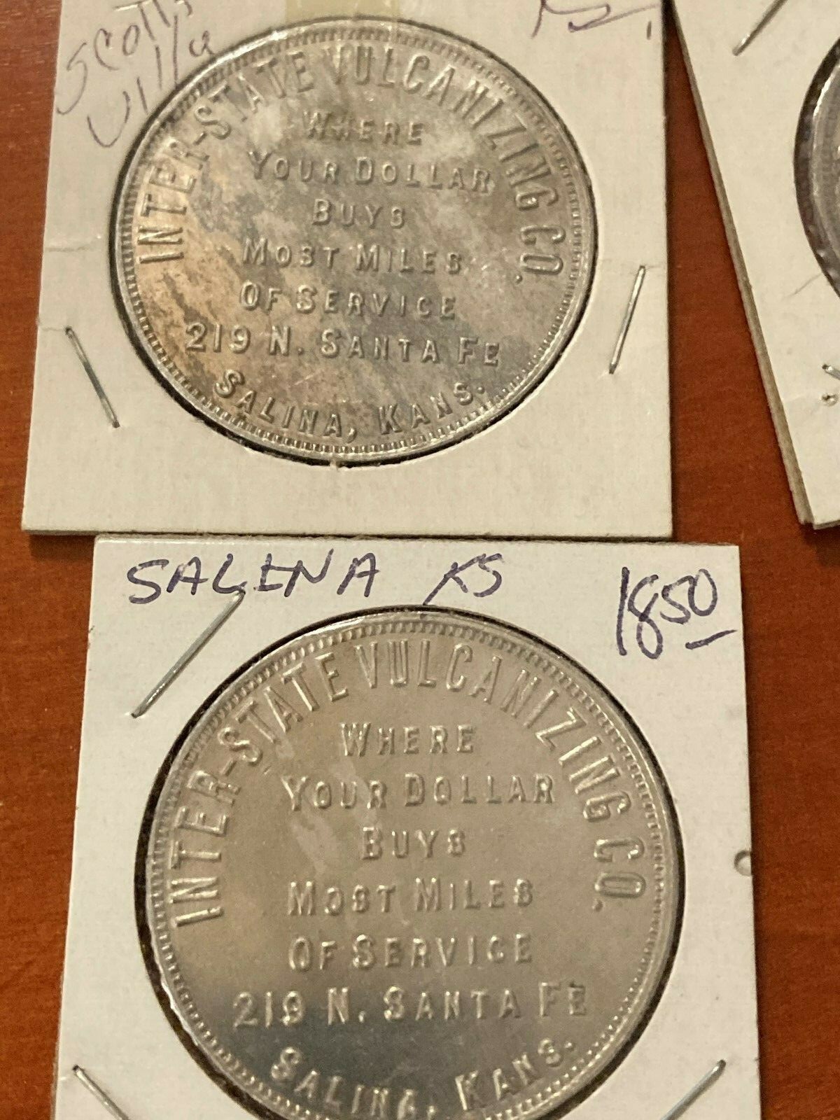 Lot of 4 39mm Kansas Trade Tokens 3 Salina & 1 Phillipsburg MP | eBay